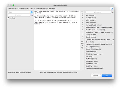 calculate actual elapsed days in filemaker super user