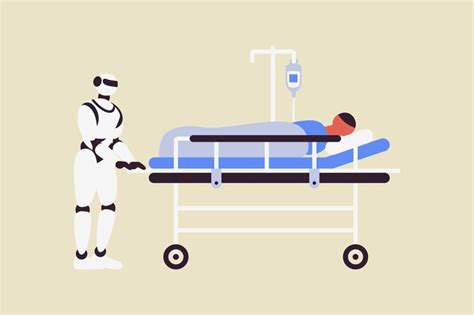 Premium Vector Machine Learning In Healthcare Vector Illustration