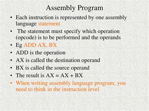 Ppt Assembly Language Programming Powerpoint Presentation Free Download Id 4108182