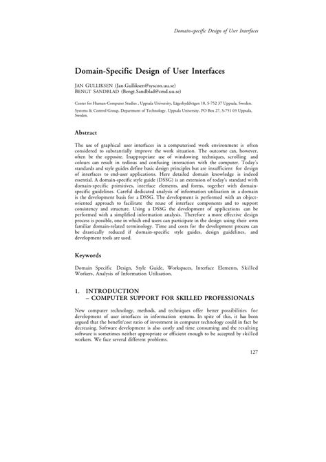 pdf domain specific design of user interfaces