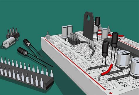 Premium Vector Electronics Components Kit For Education