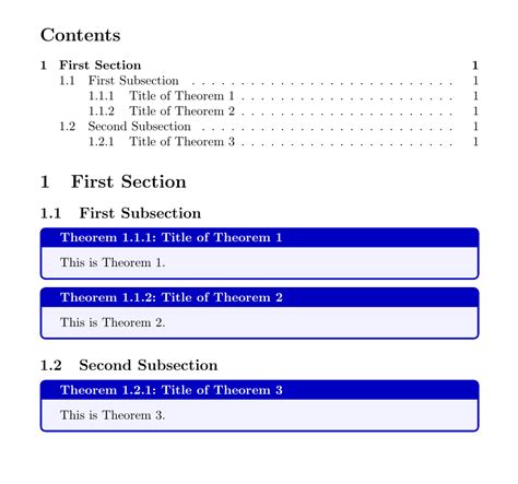 Tcolorbox How To Include Custom `newtcbtheorem` Environments In The Table Of Contents Tex