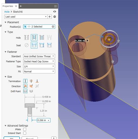 Solved New Hole Command Autodesk Community