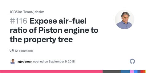 expose air fuel ratio of piston engine to the property tree · issue 116 · jsbsim team jsbsim