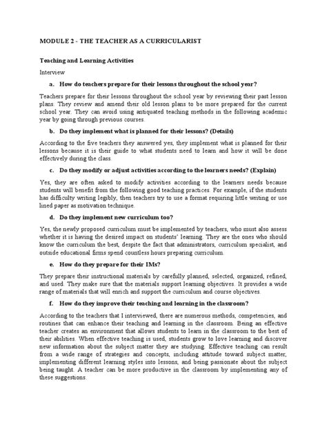 The Teacher And The School Curriculum Pdf Curriculum Teaching Method