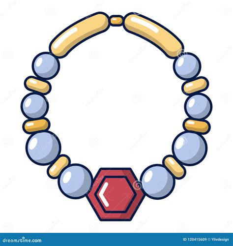 Bracelet With Ruby Icon Cartoon Style Stock Vector Illustration Of