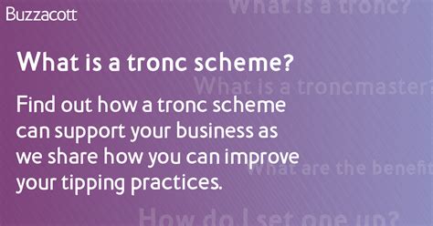 What Is A Tronc Scheme Tronc Faq And Top Tips Guide