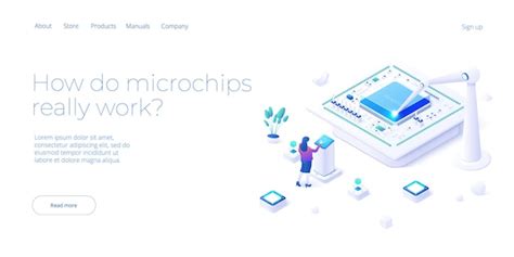 Premium Vector Microchip Concept In Isometric Design Semiconductor