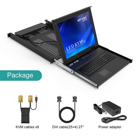 17 Inch Lcd Kvm Switch 8 Port Vga 8 Pack Cablesmt Viki Rackmount Kvm
