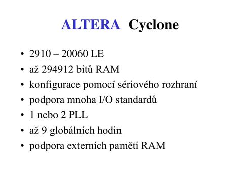 PPT ALTERA Cyclone PowerPoint Presentation Free Download ID 3835296