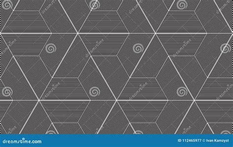 Vector Abstract Repeating Classical Background In Black And Whit Stock