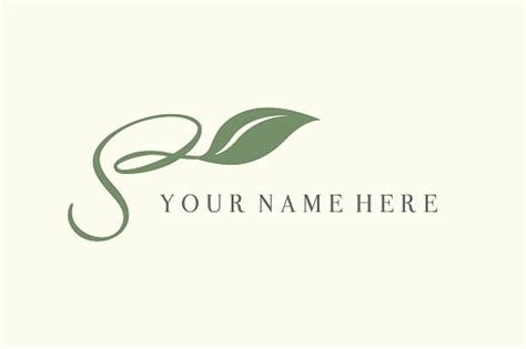 문자 S 로고 장식용 잎 대문자 알파벳 이니셜 모노그램 녹색 필기 서명 알파벳 S에 대한 스톡 벡터 아트 및 기타 이미지 알파벳 S 화려한 0명 Istock