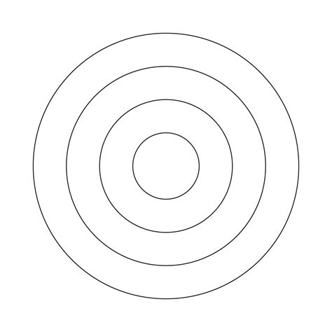 Polar Grid Of 3 Concentric Circles Circle Diagram Divided On Three