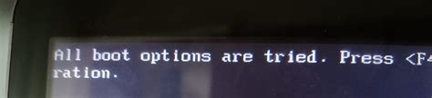 Errore All Boot Options Are Tried Problemi Hardware Xtreme