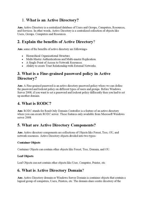 active directory interview questions answers conceptsall exercises