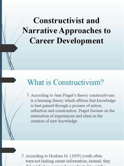 Constructivist And Narrative Approaches To Career Development Download Free Pdf