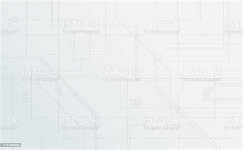 흰색 배경에 추상 회로 기판 패턴 기술 개념 벡터 일러스트레이션 송전선에 대한 스톡 벡터 아트 및 기타 이미지 송전선 전기