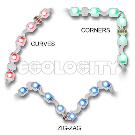 Flexible RGB LED Strip Light Bend Around Corners And Curves Ecolocity LED