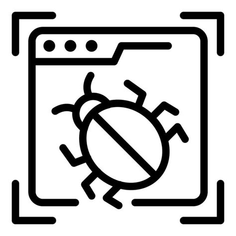 premium vector internet bug icon outline internet bug vector icon for