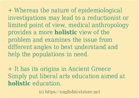 Some Example Sentences Of Holistic Englishteststore Blog