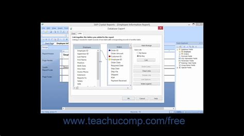 Crystal Reports 2013 Tutorial Basic Table Structures And Terms Business Objects Training Youtube