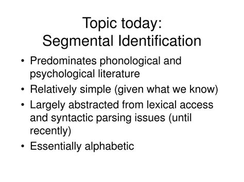 ppt linguistic structure in identifying segments in a second language