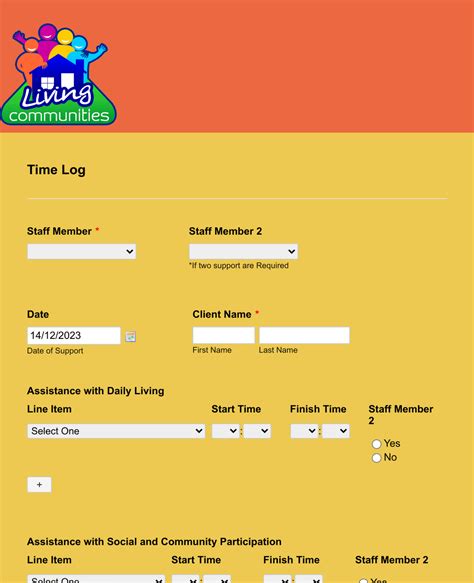 Time Log Form Template Jotform