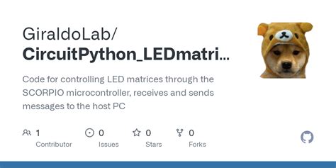 GitHub GiraldoLab CircuitPython LEDmatrices Code For Controlling LED Matrices Through The