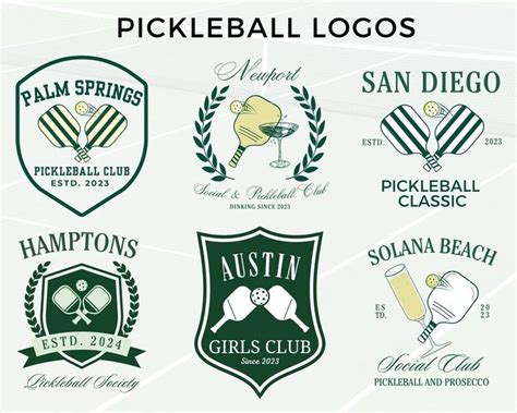 Pickleball Logos Custom Logo Design Pickleball Club Logo