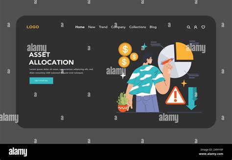 Asset Allocation Concept A Focused Professional Marks Sections On A
