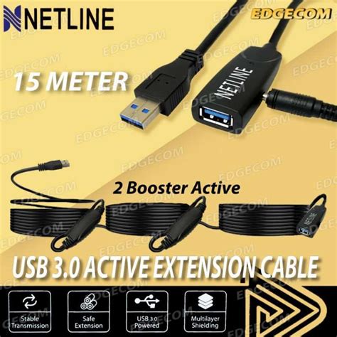 Jual Kabel Usb Extension Aktif Meter Usb Power Netline Di Seller Edgecom Ancol Kota