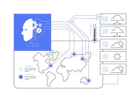 Ai Analyzed Weather Forecasting Abstract Concept Vector Illustration Stock Vector