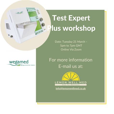 Test Expert Plus Workshop Lemon Well Med Health