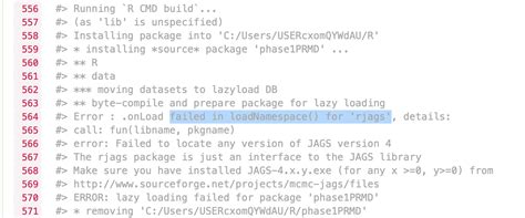 devtools check rhub failed in loadnamespace for rjags · issue 1962 · r lib devtools · github
