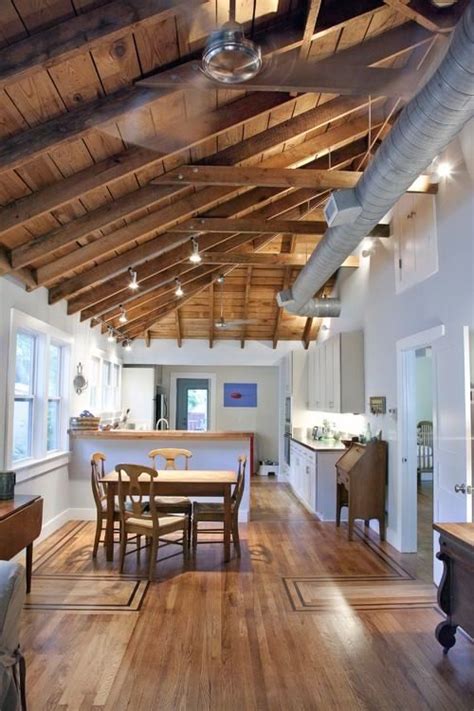 Exposed Joist Ceiling Kitche Open Ceiling Lighting Open Plan Apartment