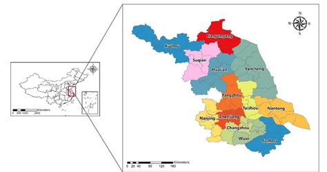 Location Of Jiangsu Province And Its Prefecture Level City Download