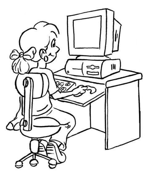 Computer Coloring Pages Coloring Cool