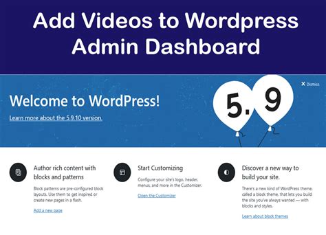 How To Add Video Tutorials To Your Wordpress Admin Dashboard A
