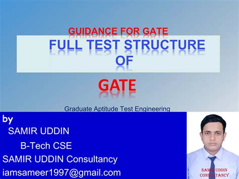 Gate Test Structure With Marks Distribution In Detailedthe Complete Gate Information 2019 20cs