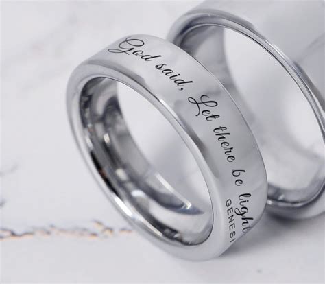 Bible Verse Engraved Wedding Ring Shop On Pinterest