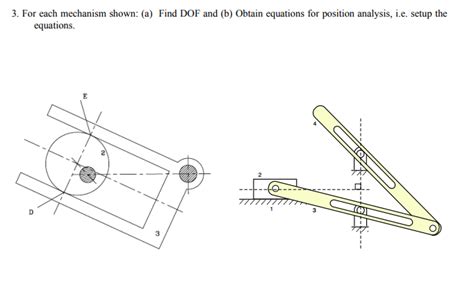 Solved For Each Mechanism Shown A Find DOF And B Obtain Chegg