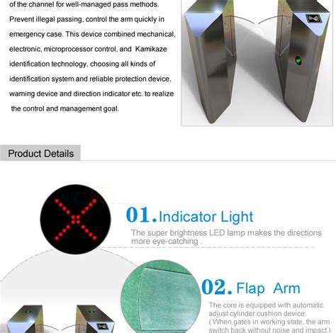 Turnstile Gate Access Control Flap Barrier With Rfid Card Reader Flap04