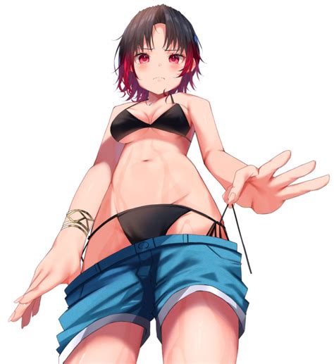 Temari Maco Kisaragi Ren Vtuber Iris Black Games Vspo Highres 1girl Bikini Black