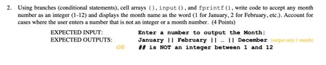 Solved 2 Using Branches Conditional Statements Cell