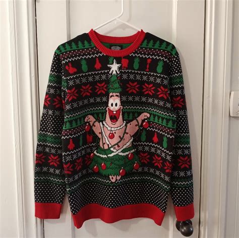 Spongebob Squarepants Patrick Star Ugly Christmas Swe… Gem