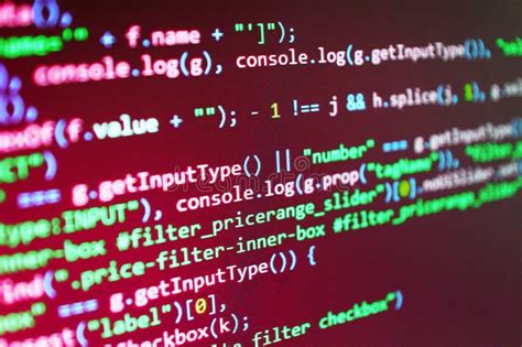 Javascript Functions Variables Objects Stock Image Image Of Code