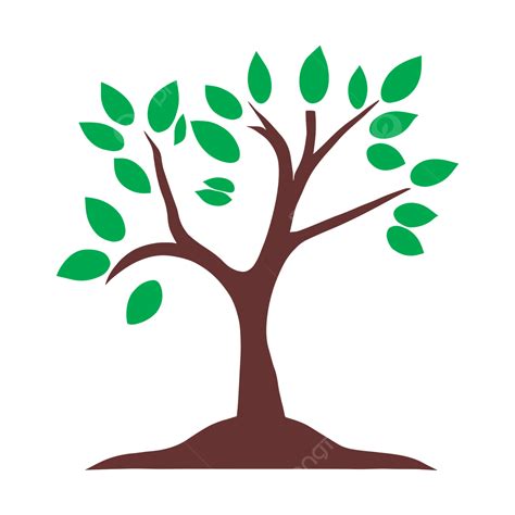 Abstract Stylized Tree With Roots And Leaves Vector Vector Tree