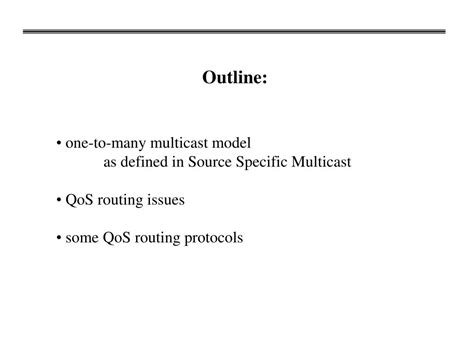 ppt source specific multicast routing and qos issues powerpoint