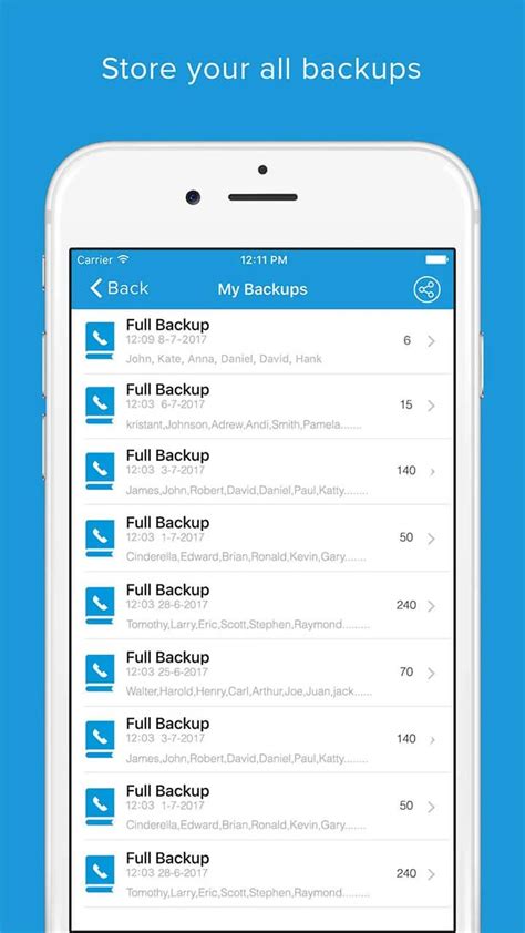 Contact Backup And Restore