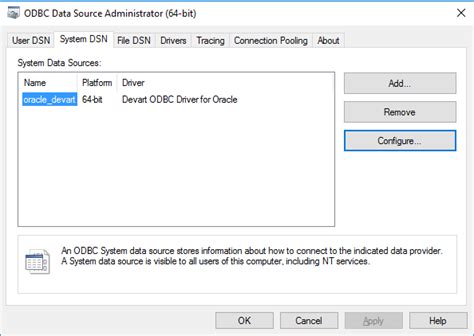 Connecting To Oracle Database Through Odbc From Windows Exploratory